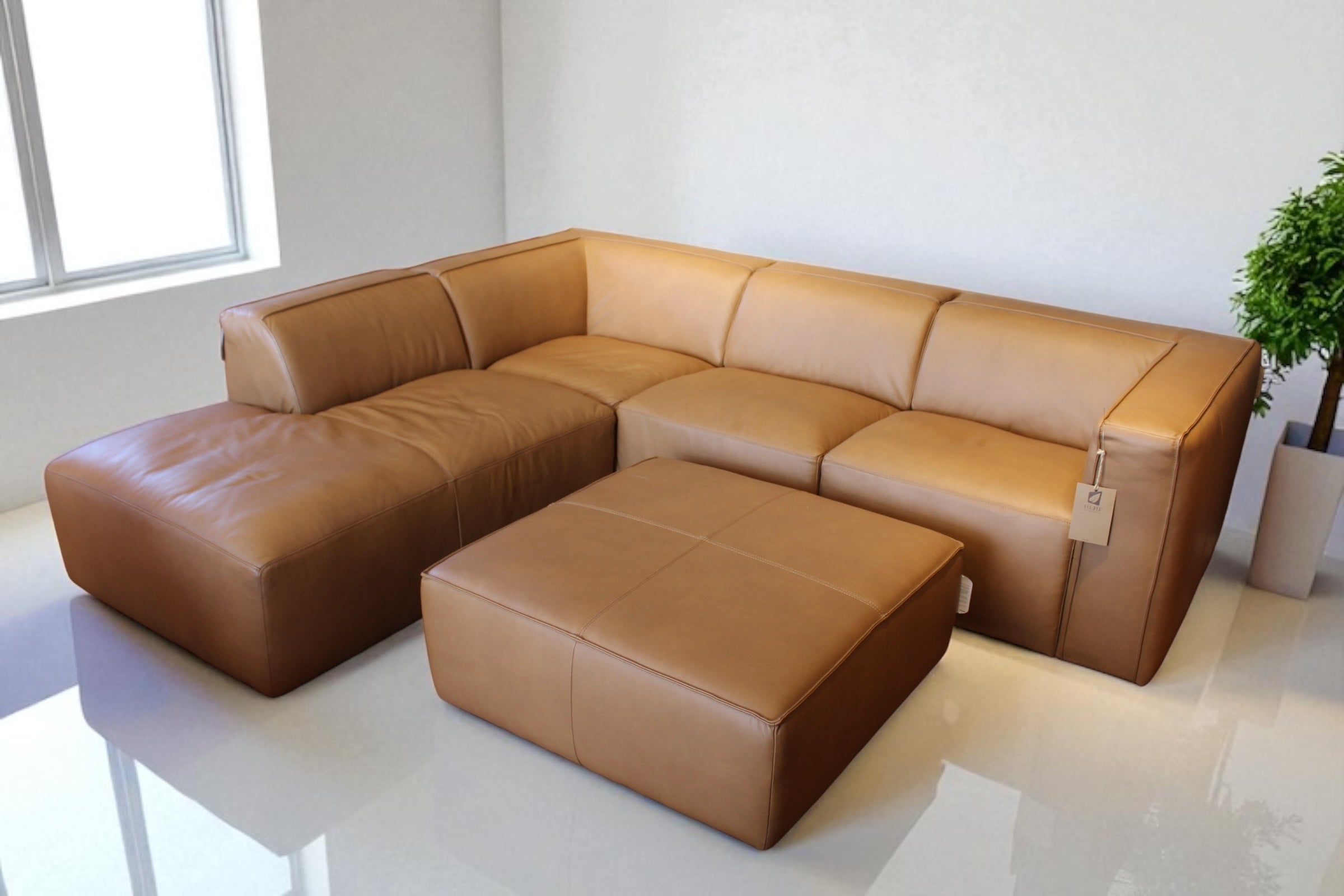 Oslo Antelope Leather Sectional Furniture Burlington ON Li Furniture Sectional – HLHF